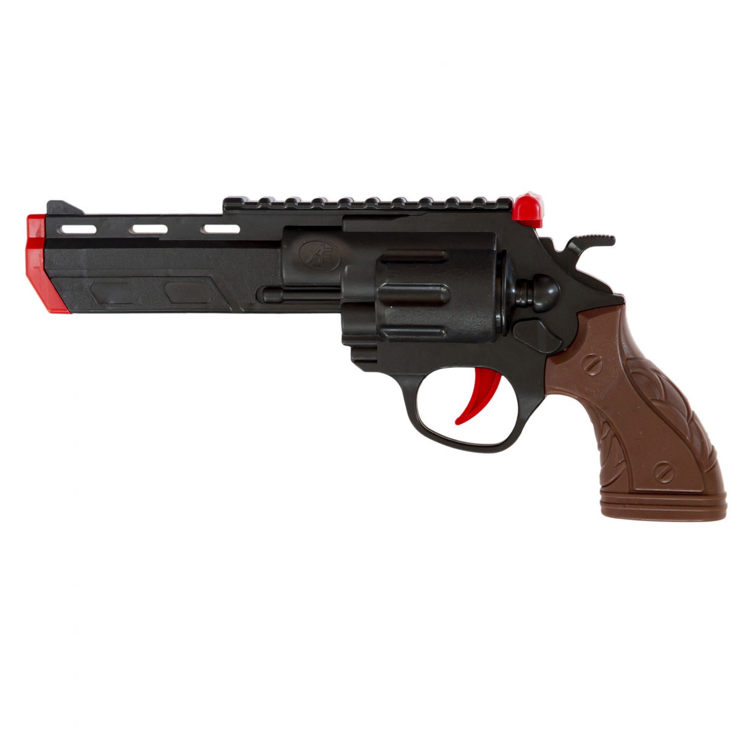 Plastic Revolver Toy Gun On Blister Card - AFToys